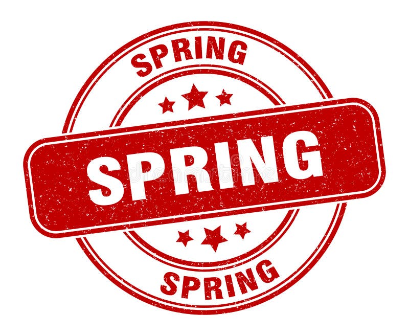 Spring Stamp. Spring Round Grunge Sign Stock Vector - Illustration of ...