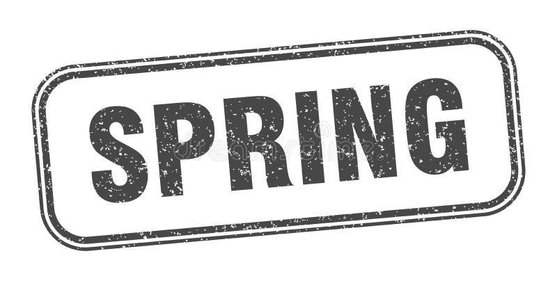 Spring Stamp. Spring Square Grunge Sign Stock Vector - Illustration of ...