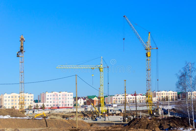Spring Start of Building Construction, Construction Site Organization ...