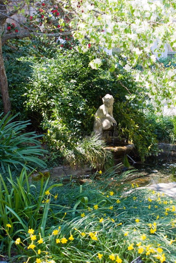 Spring Statue stock image. Image of flowering, flowers - 49499297