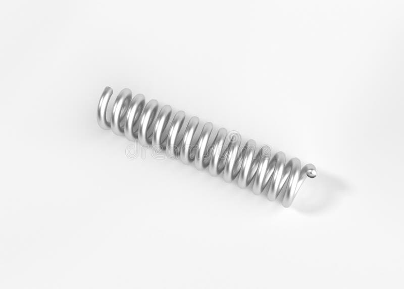 Spring Steel with Shadow on White Background Isolation. Stock Photo ...