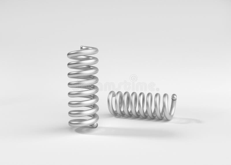 Spring Steel with Shadow on White Background Isolation. Stock Photo ...