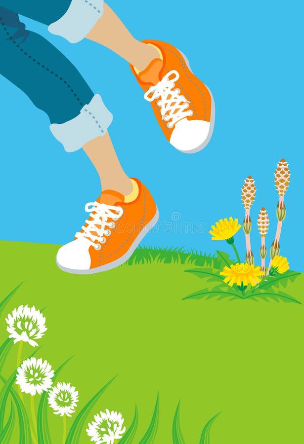 Spring Step ilustración del vector. Ilustración de ejercicio - 36967989
