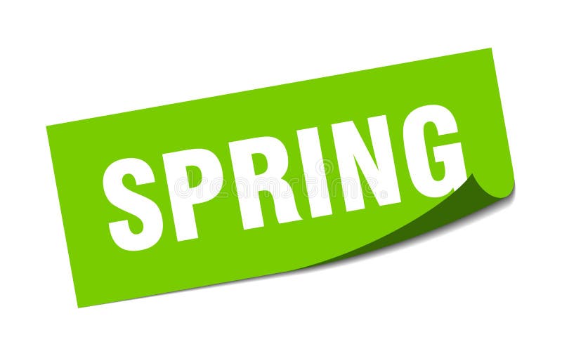Spring Sticker Set. Suitable for Spring Symbol. Simple Design Editable ...