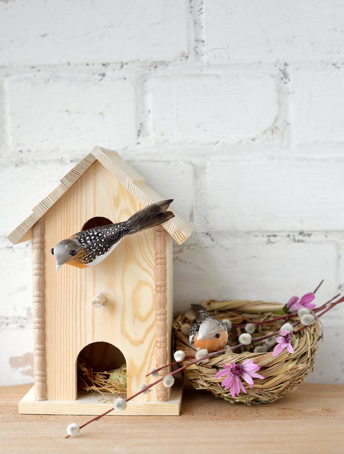 Spring still life stock photo. Image of nest, material - 67975806