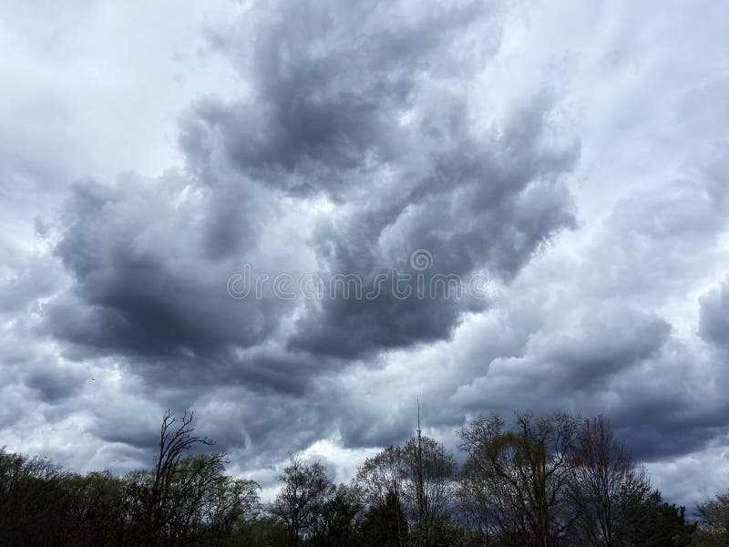 Spring Storm Clouds in April Stock Image - Image of clouds, dark: 313766115