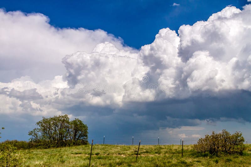 Spring Storm Front of Cumulonimbus Clouds Stock Image - Image of clouds ...