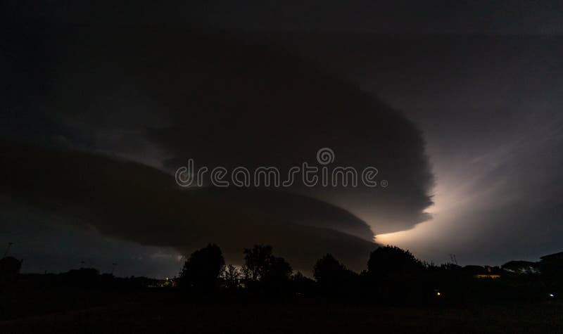 Spring Storm with Lightning Stock Image - Image of lightning, bright ...