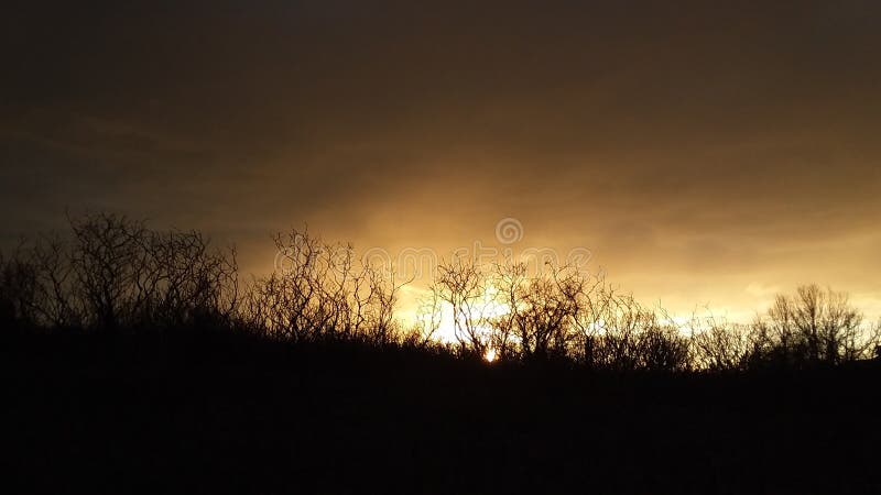 Spring Storm Rolling in during Sunset Stock Photo - Image of sunset ...