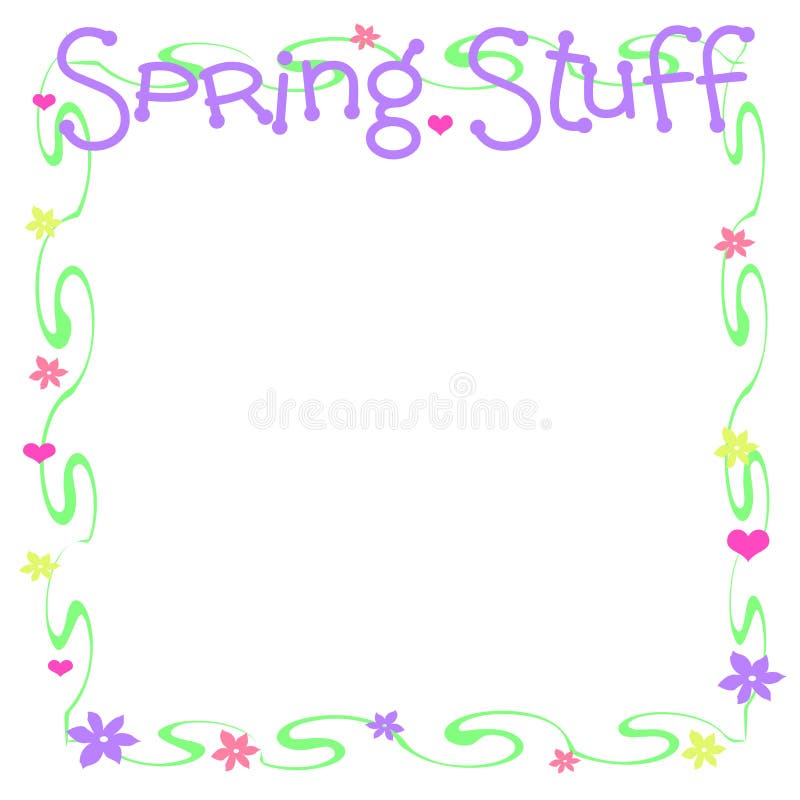Spring stuff scrapbook stock illustration. Illustration of pastel ...