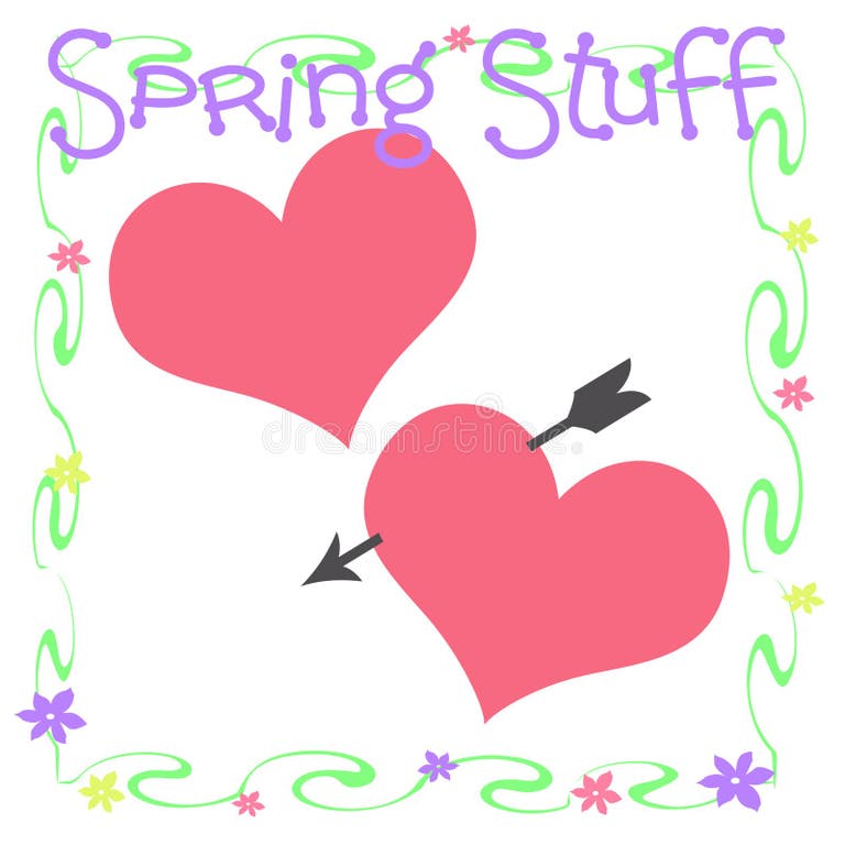 Spring stuff scrapbook stock illustration. Illustration of pastel ...