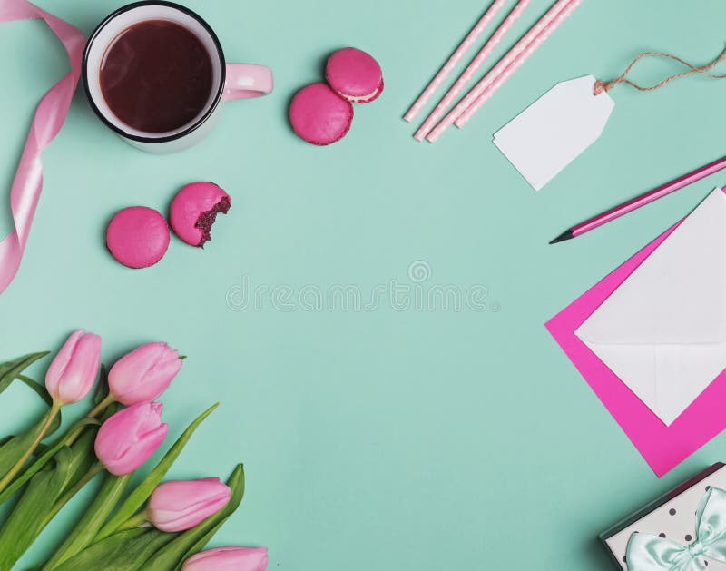 Girly Green Pink Desktop Wallpaper Stock Photos - Free & Royalty-Free ...