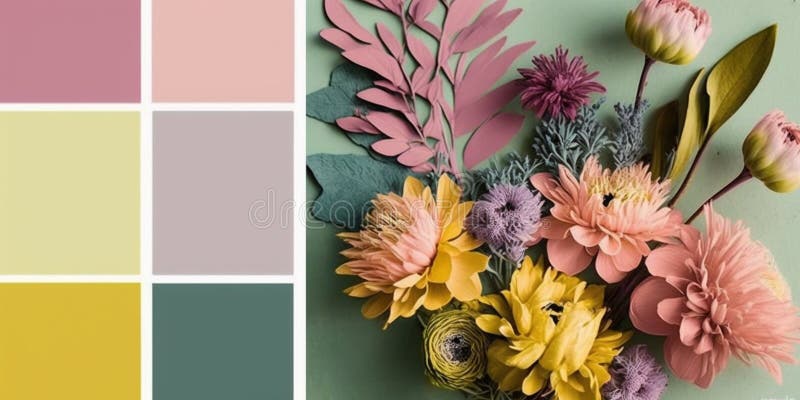 Spring Summer Color Bright Palette Created with Ai Generative ...
