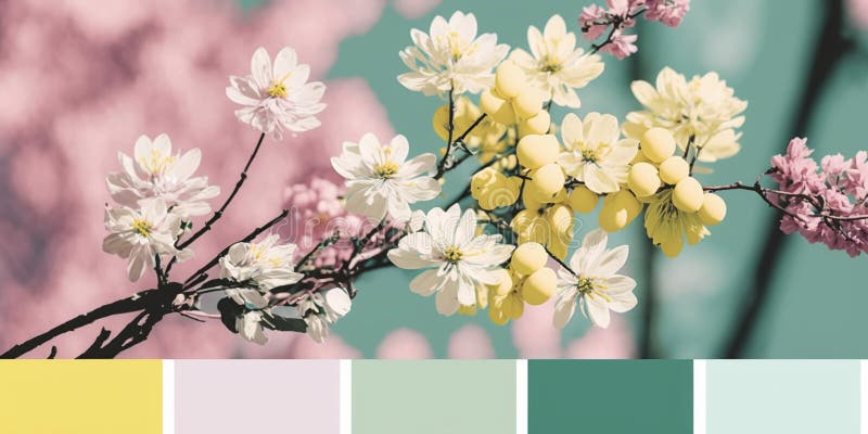 Spring Summer Color Bright Palette Created with Ai Generative ...