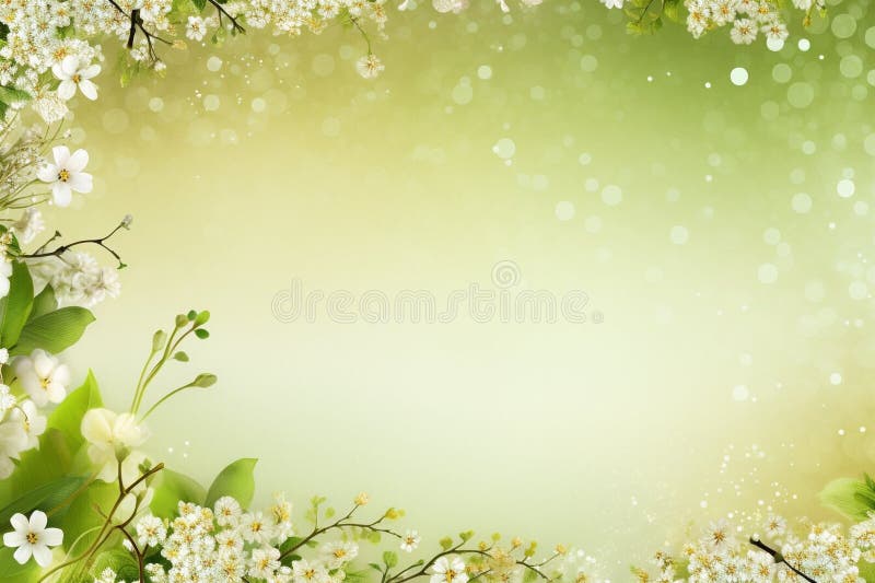 Spring and Summer Decorations Background with Beautiful Wild Flowers ...