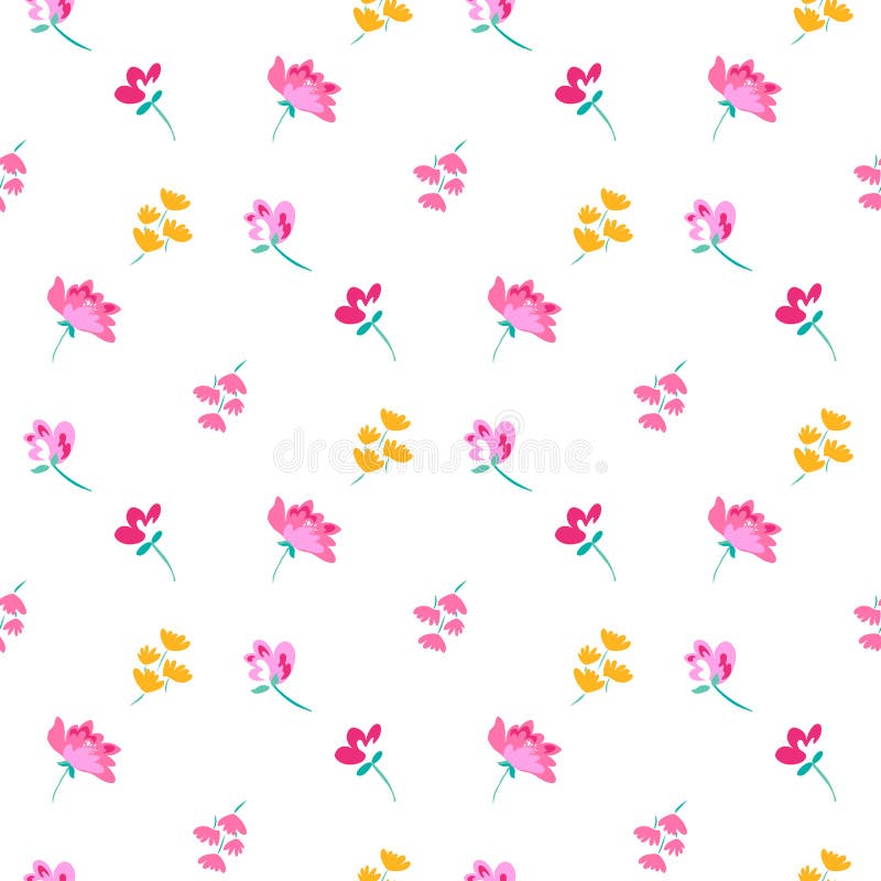 Spring, Summer, Easter Little Flower Seamless Pattern. Small Floral ...