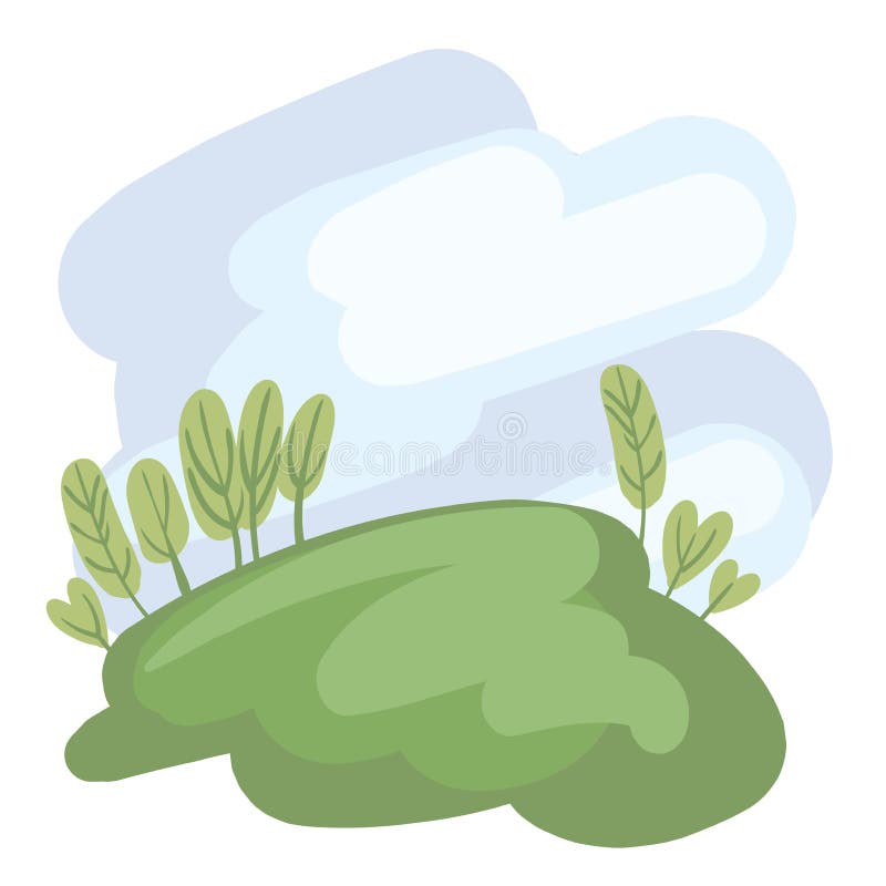 Spring or Summer Field Landscape. Cartoon Field Vetor Illustration ...