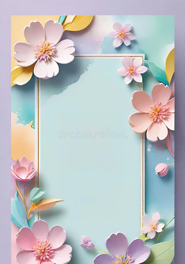 Spring and Summer Flowers Theme for Invitation, Greeting Card and ...