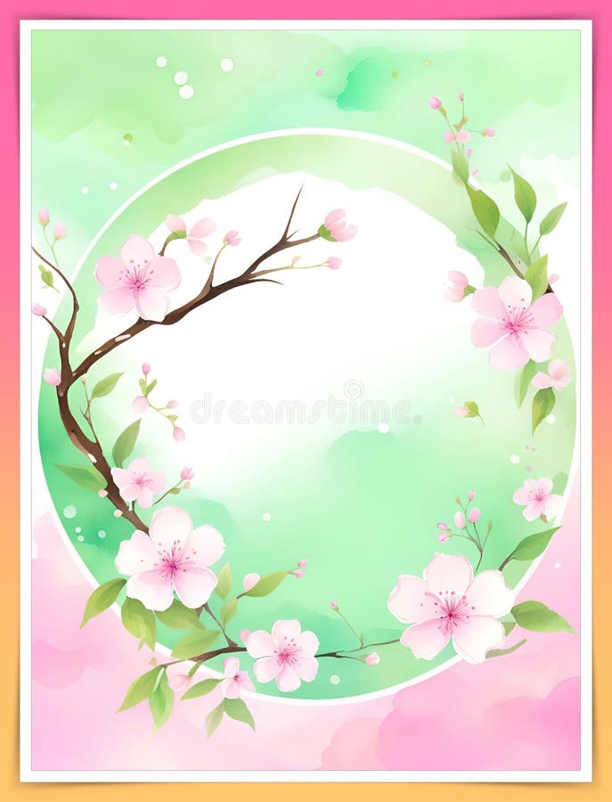 Spring and Summer Flowers Theme for Invitation, Greeting Card and ...