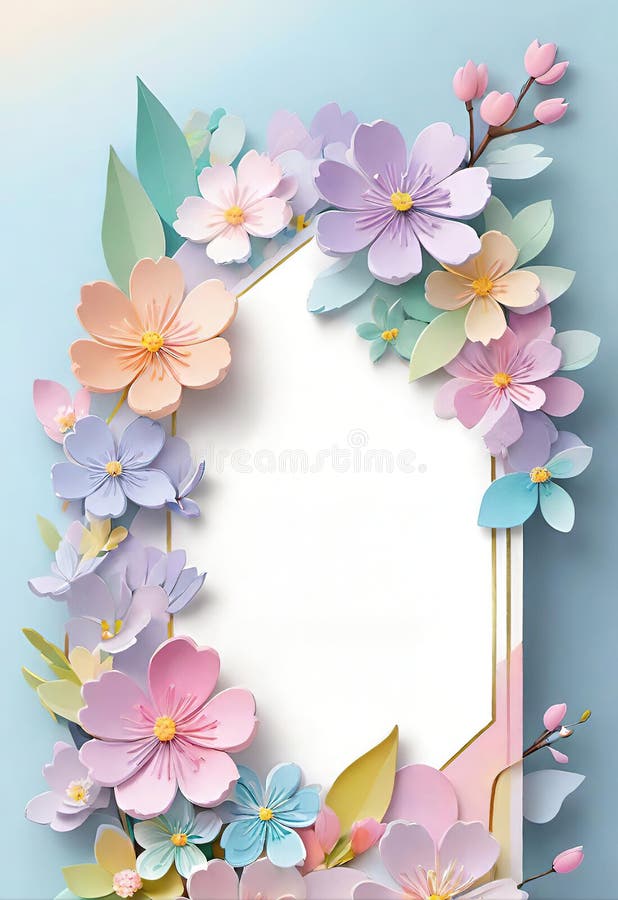 Spring and Summer Flowers Theme for Invitation, Greeting Card and ...