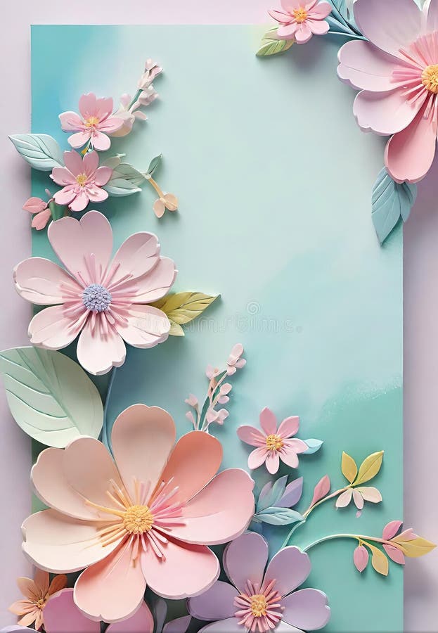 Spring and Summer Flowers Theme for Invitation, Greeting Card and ...