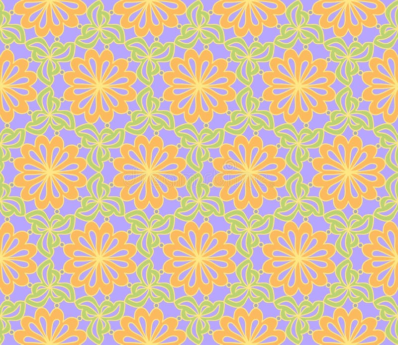 Spring or Summer Seamless Pattern. Decorative Stylized Flowers with ...