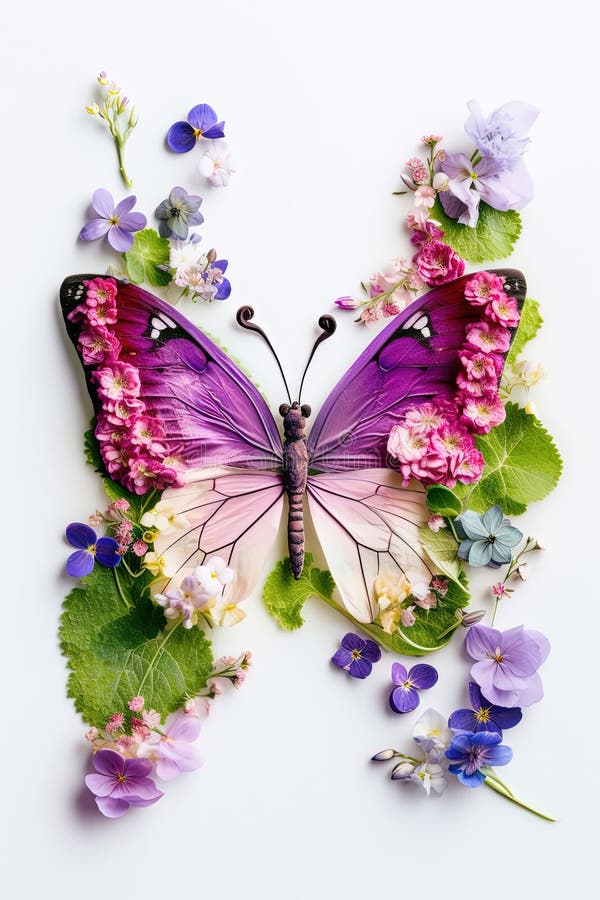Spring and Summer Theme Butterfly Artwork. Generative AI Stock ...