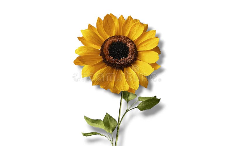 Spring Sunflower with Border Frame. Floral Banner Border Copy Space ...