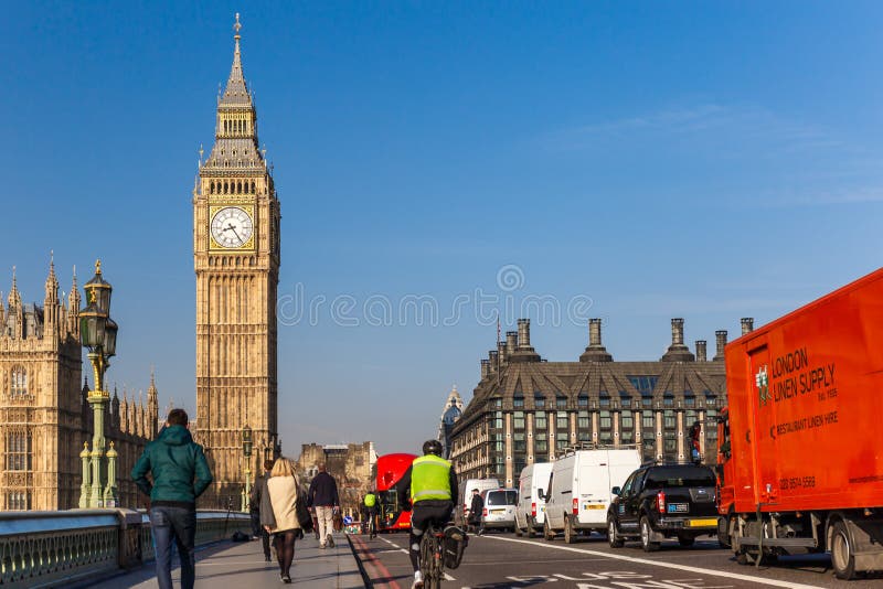 Spring Sunny Morning in Westminster, London Editorial Photo - Image of ...