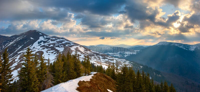 Sunrise in spring stock image. Image of grass, mist, dusk - 42028413