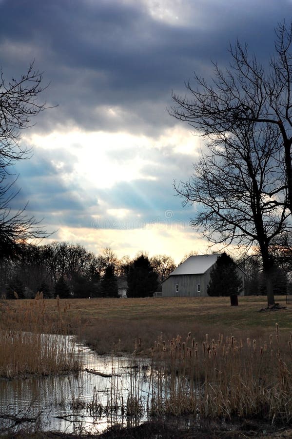 Spring sunset stock image. Image of close, environment - 5389443