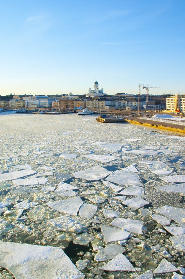 Helsinki Landscape with Tuomiokirkko and Assumption Cathedral Stock ...