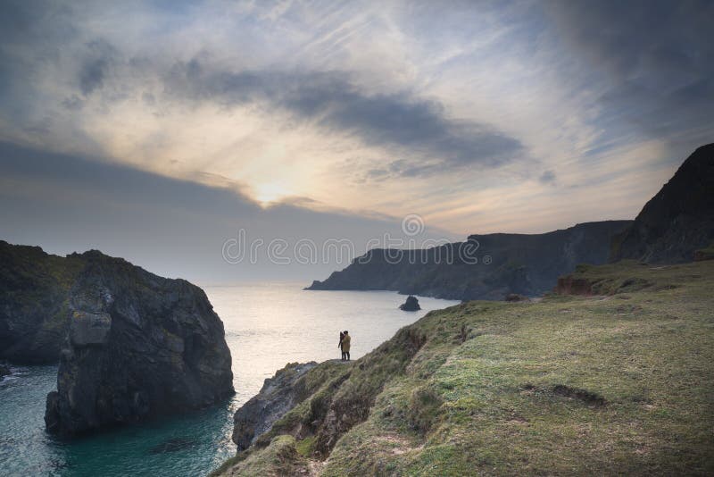 Spring Sunset Landscape at High Tide Stock Image - Image of beautiful ...