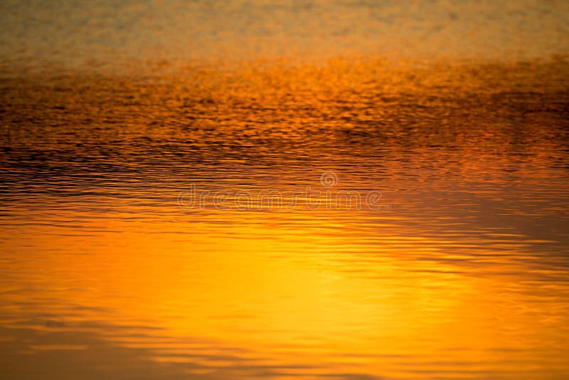 Spring Sunset Reflecting in Water Stock Image - Image of background ...