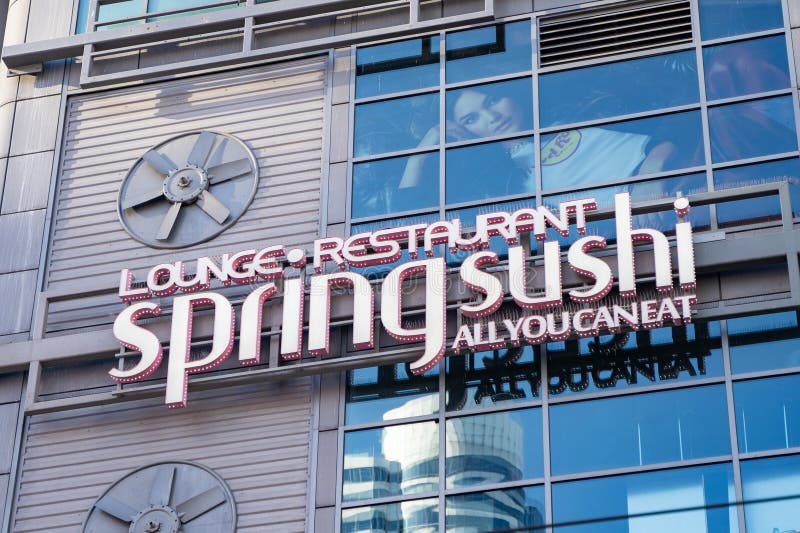 Spring Sushi Toronto Restaurant Logo Sign. Editorial Stock Photo ...