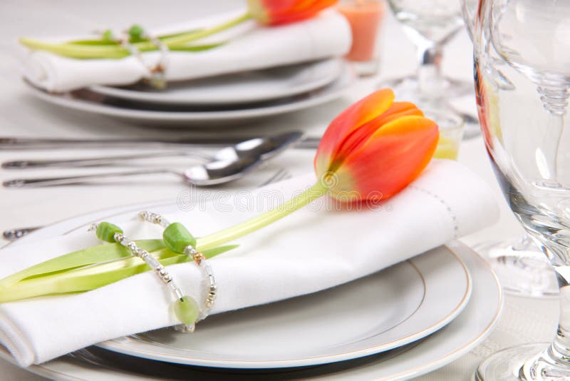 Fancy Table Set for a Dinner Stock Photo - Image of restaurant ...