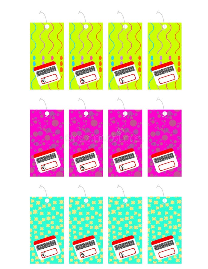 Spring tags stock illustration. Illustration of price - 7544026