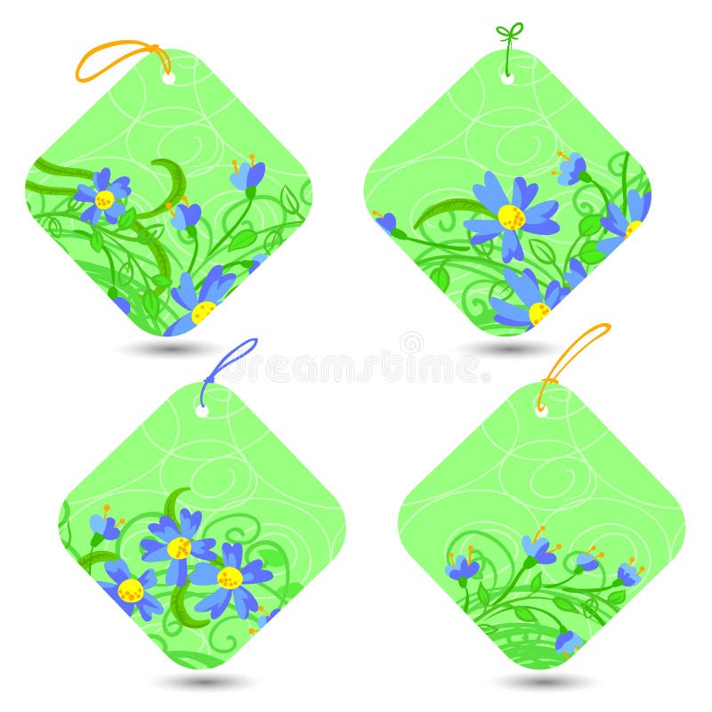 Spring tags stock vector. Illustration of retro, frame - 39695495