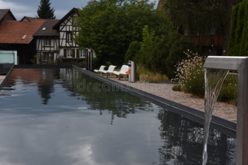 Spring and Tap with Drinking Water of Rectangular Steel Modern Frame ...