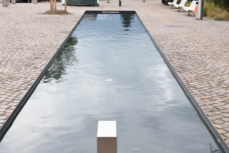 Spring and Tap with Drinking Water of Rectangular Steel Modern Frame ...