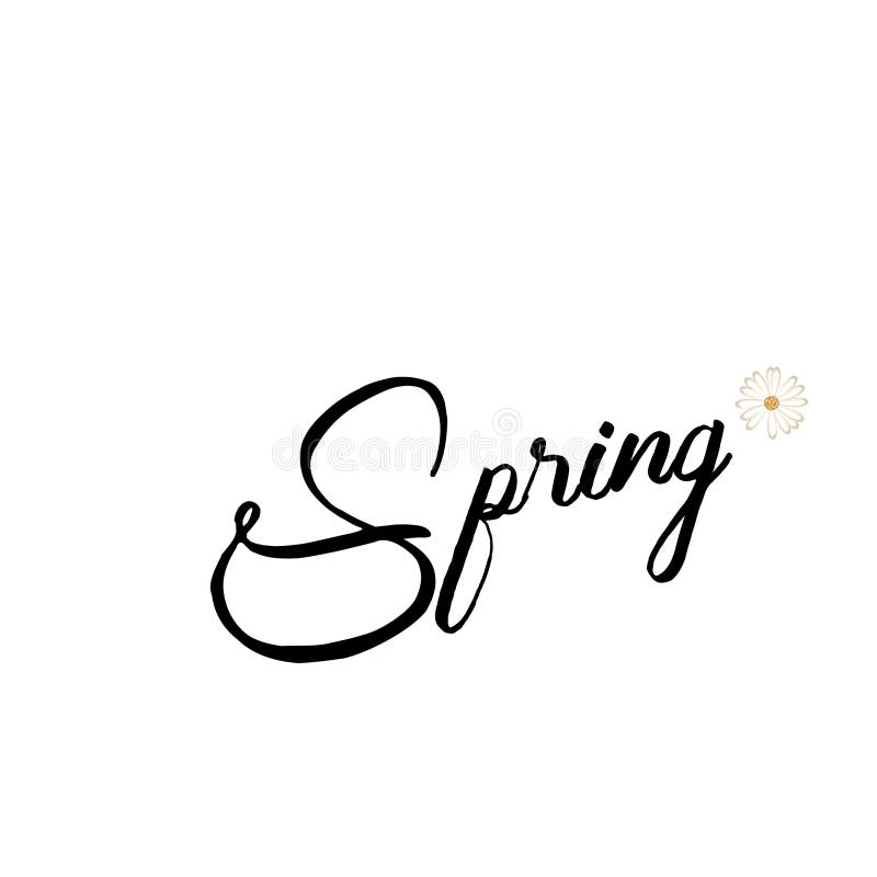 Spring Text Design, New Spring Collection, Vector Illustration Stock ...