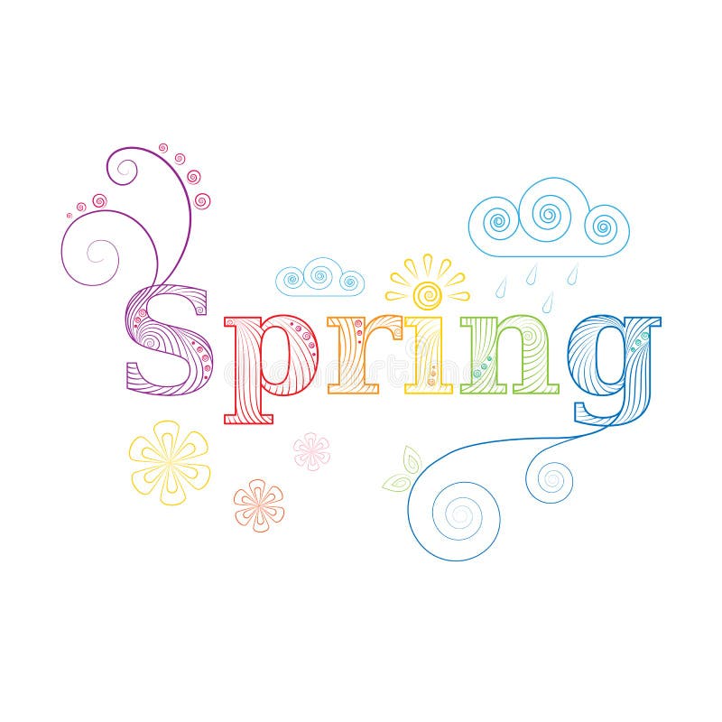 Spring Word Flowers Stock Illustrations – 5,885 Spring Word Flowers ...