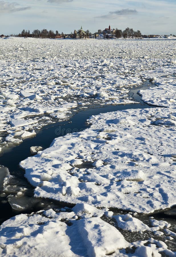 Spring Thaw in Helsinki stock photo. Image of slush, daylight - 19890772