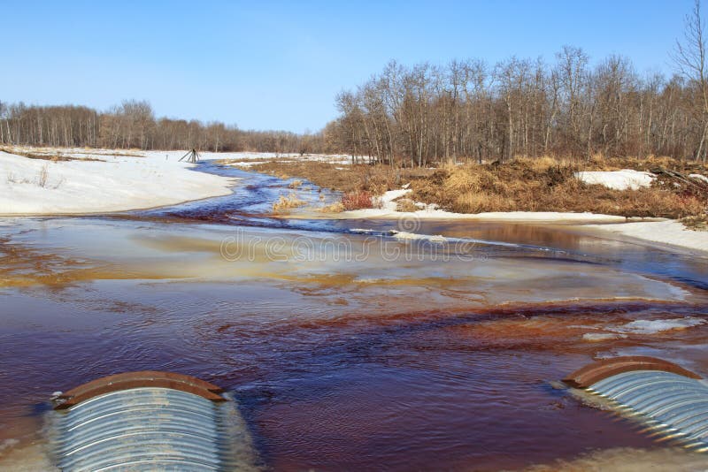 Spring thaw stock image. Image of focus, draining, snow - 39701749
