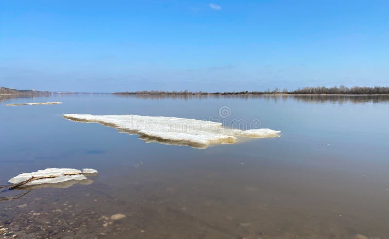 Spring Thawed Ice on Lake. Background Texture Stock Photo - Image of ...