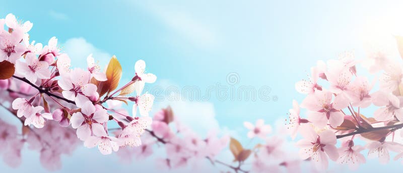 Spring Themed Background, Cherry Tree Branches, Bokeh, Empty Space ...