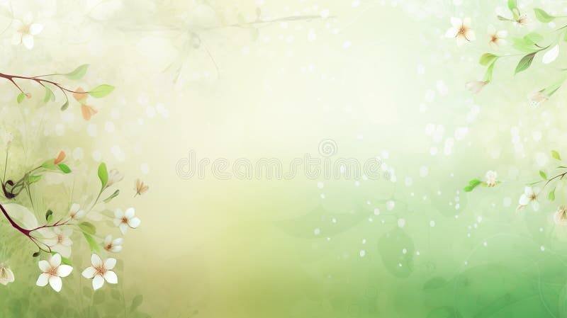 Spring Themed Background Illustration with Empty Copyspace, Generative ...