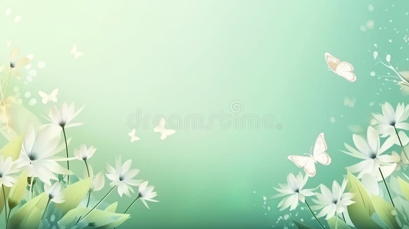 Spring Themed Background Illustration with Empty Copyspace, Generative ...