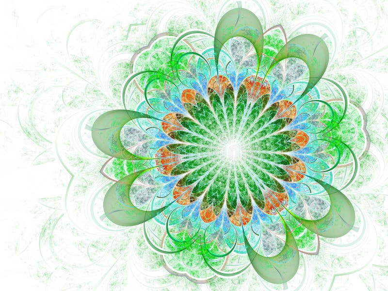 Spring fractal flower stock illustration. Illustration of digital ...