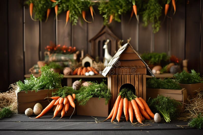 Spring-themed Photographic Background with White and Brown Veranda and ...